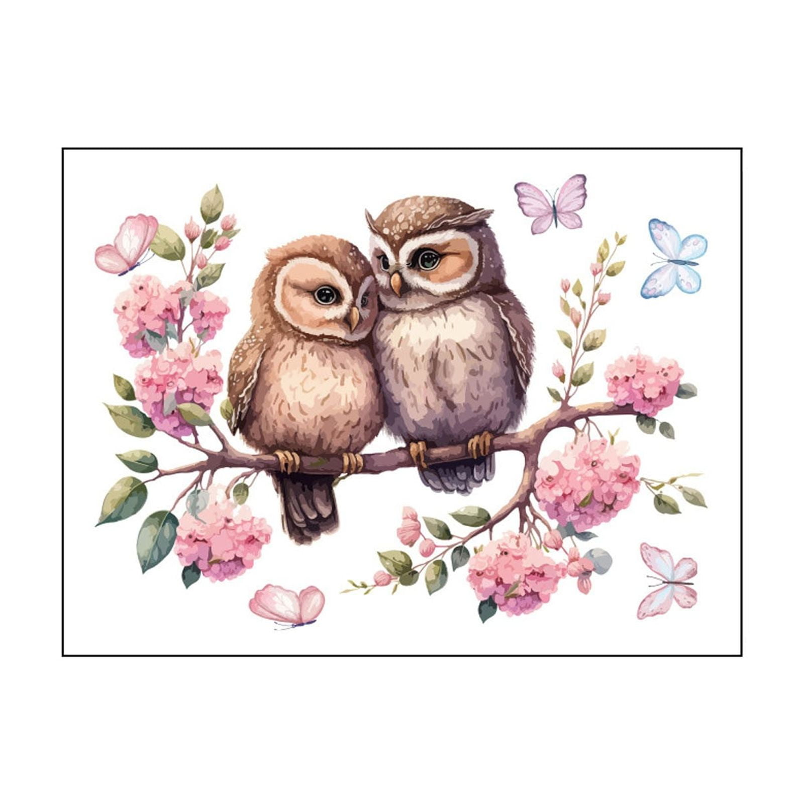 SLYNSHome Clearance Animal Wall Decals Cute Owl Wall Peel and Stick ...