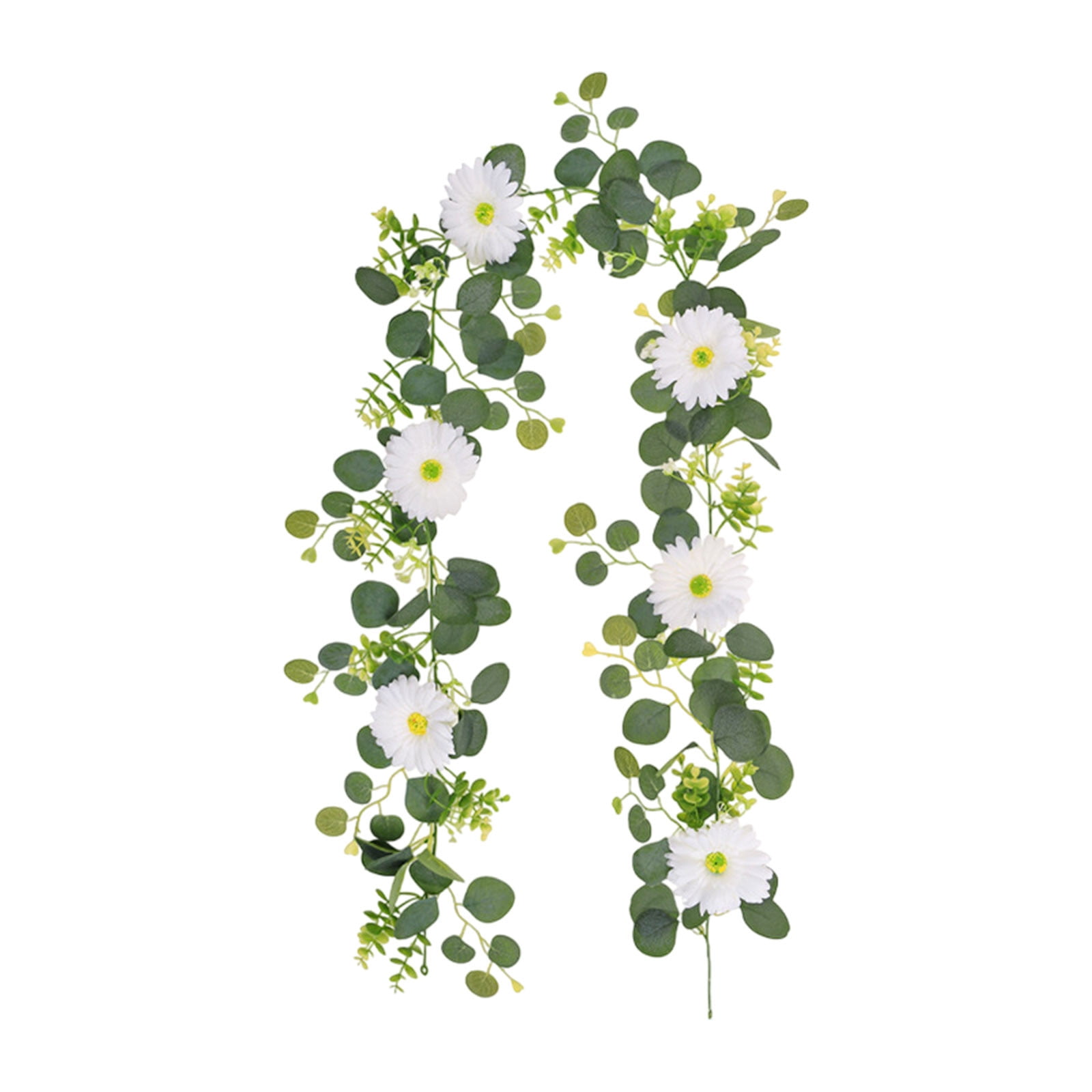 SLYNSHome Artificial Daisy Flowers Garland for Wedding Decorations Fake ...