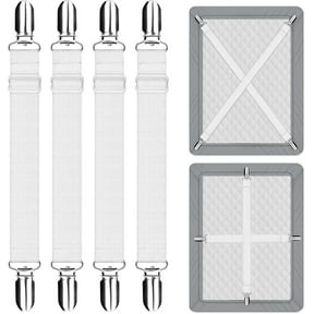 Bed Sheet Clips Straps Sheet Holder Mattress Clips, 4 Pcs Adjustable ...