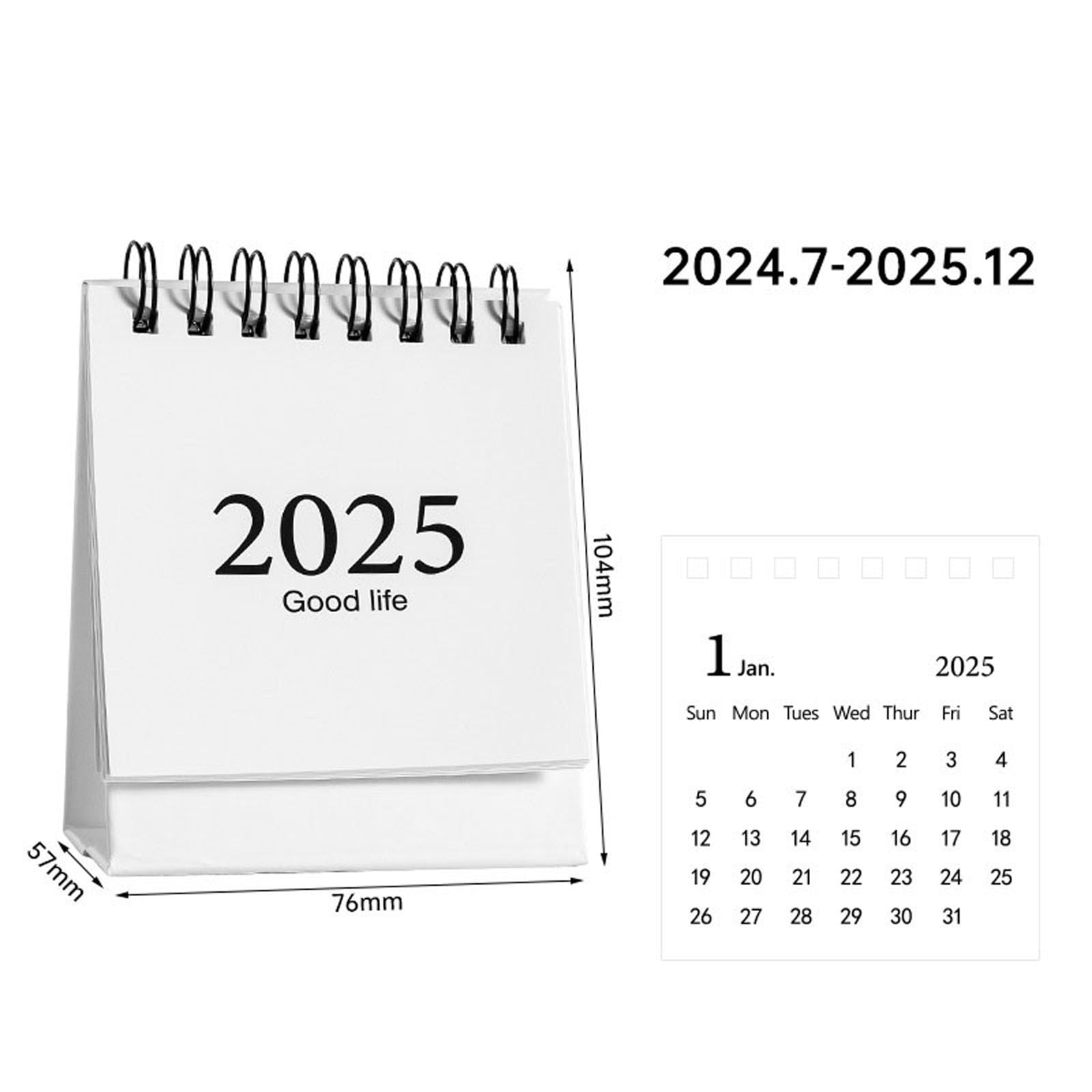 SLYNSHome Clearance Desk 2025 Calendar,Tabletop Mini Calendar - July ...