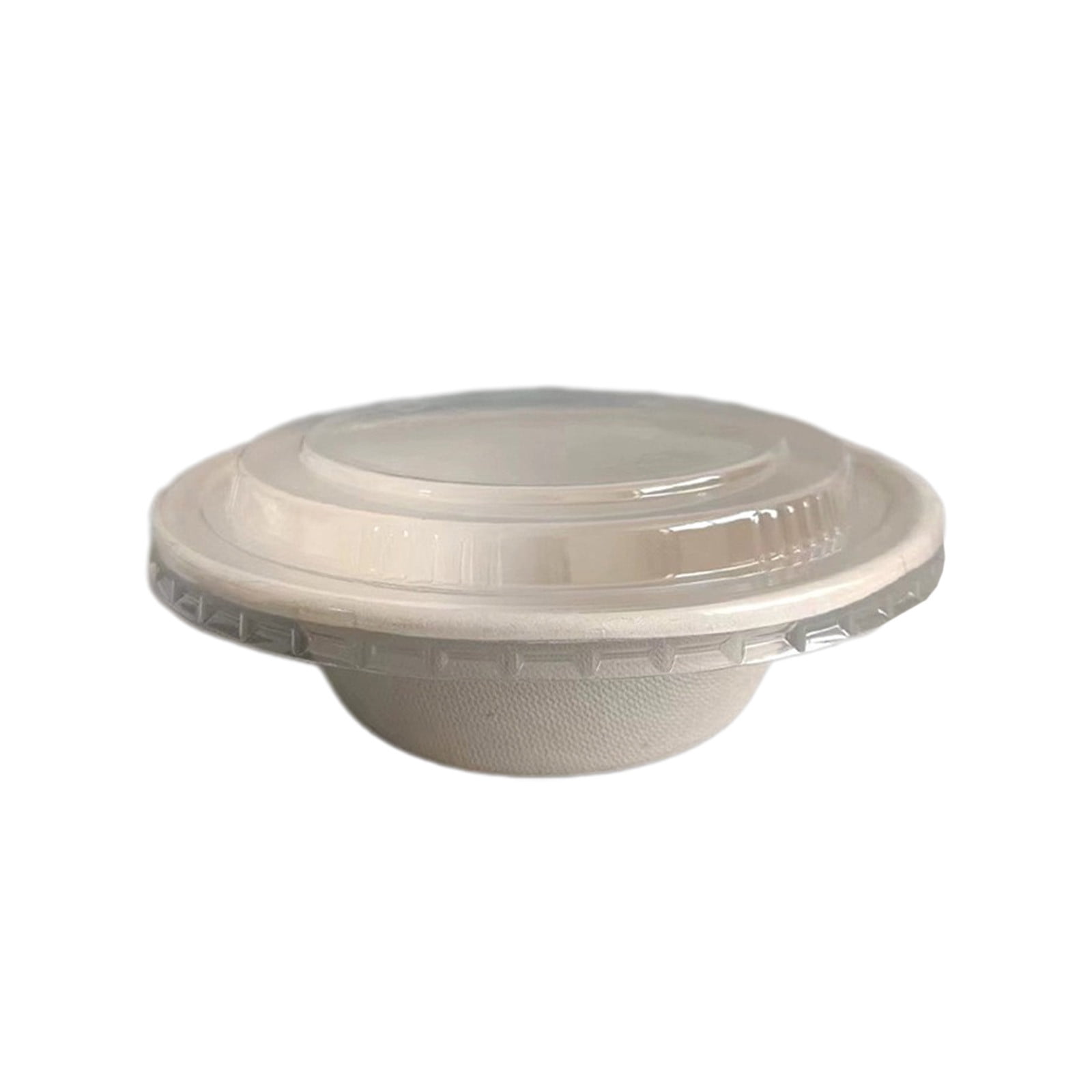 SLYNSHome Clearance Disposable Paper Bowls with Covers - Compostable ...
