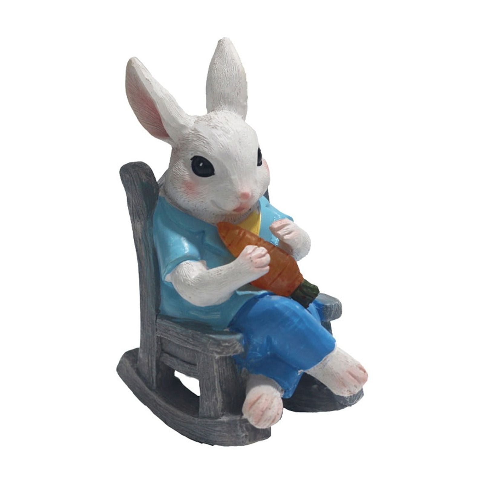 SLYNSHome Clearance Easter Rabbit Statues with Solar Lights Decoration ...