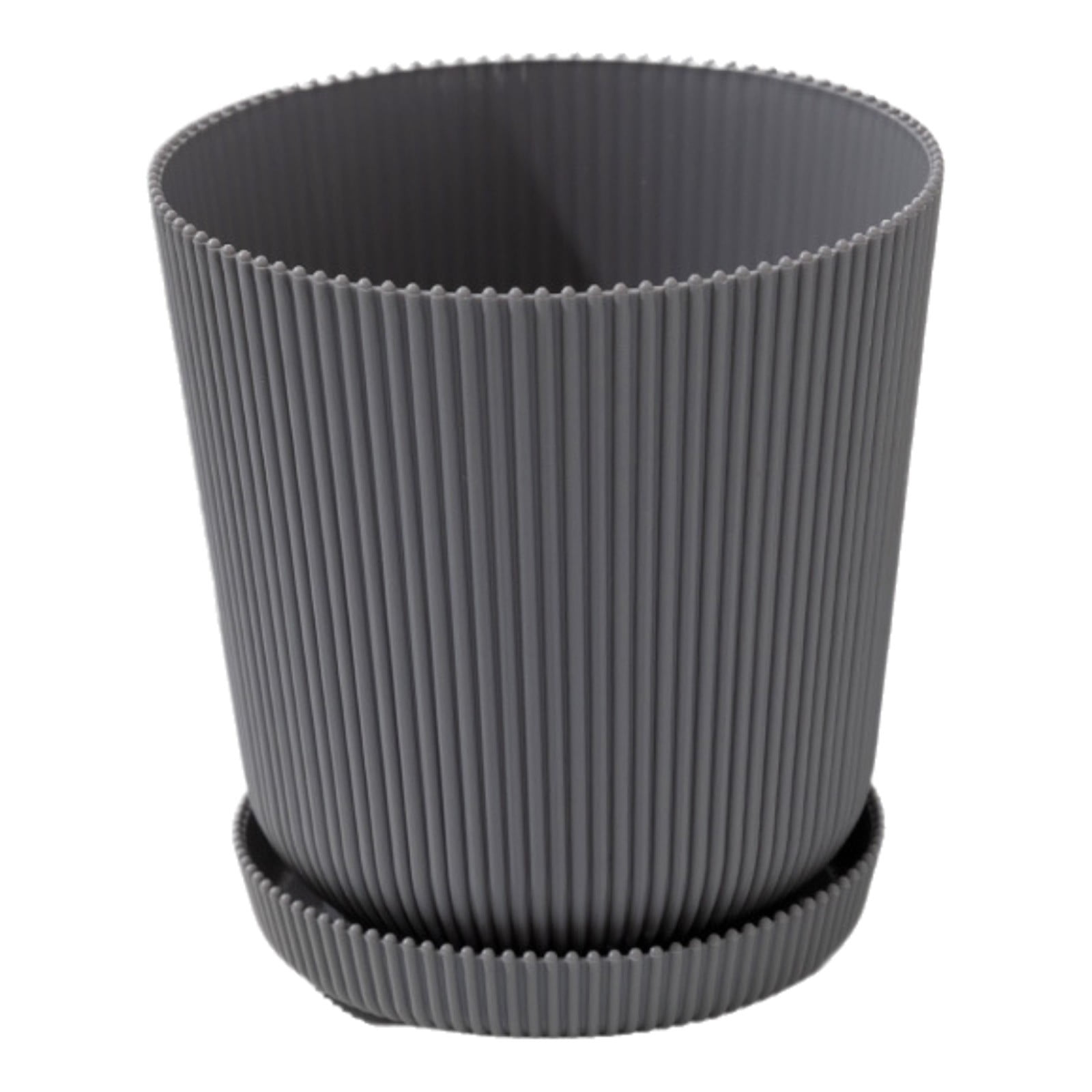 SLYNSHome Flowers Pot with Drainage for Indoor Outdoor Gray Plant Pots ...
