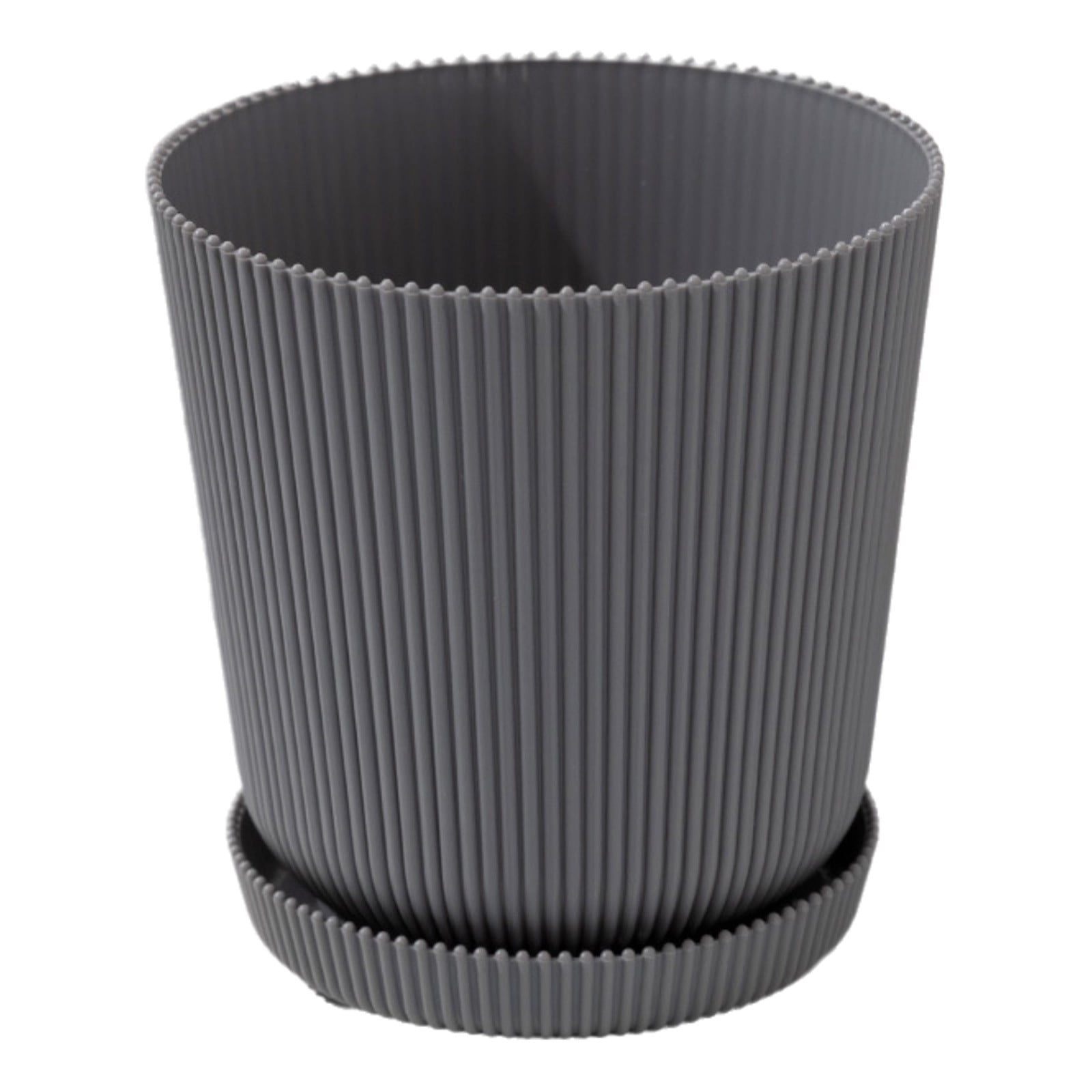 SLYNSHome Flowers Pot with Drainage for Indoor Outdoor Gray Plant Pots ...