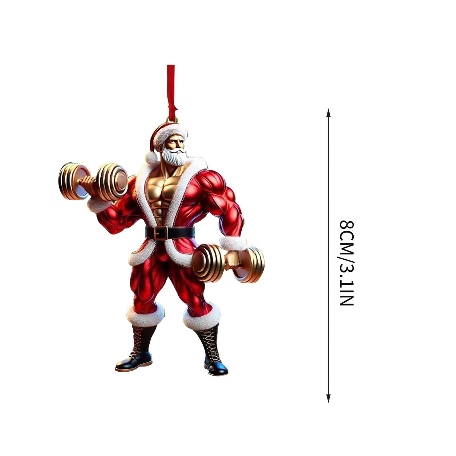 SLYNSHome Funny Christmas Trees Santa Claus Hanging Pendant Decoration ...