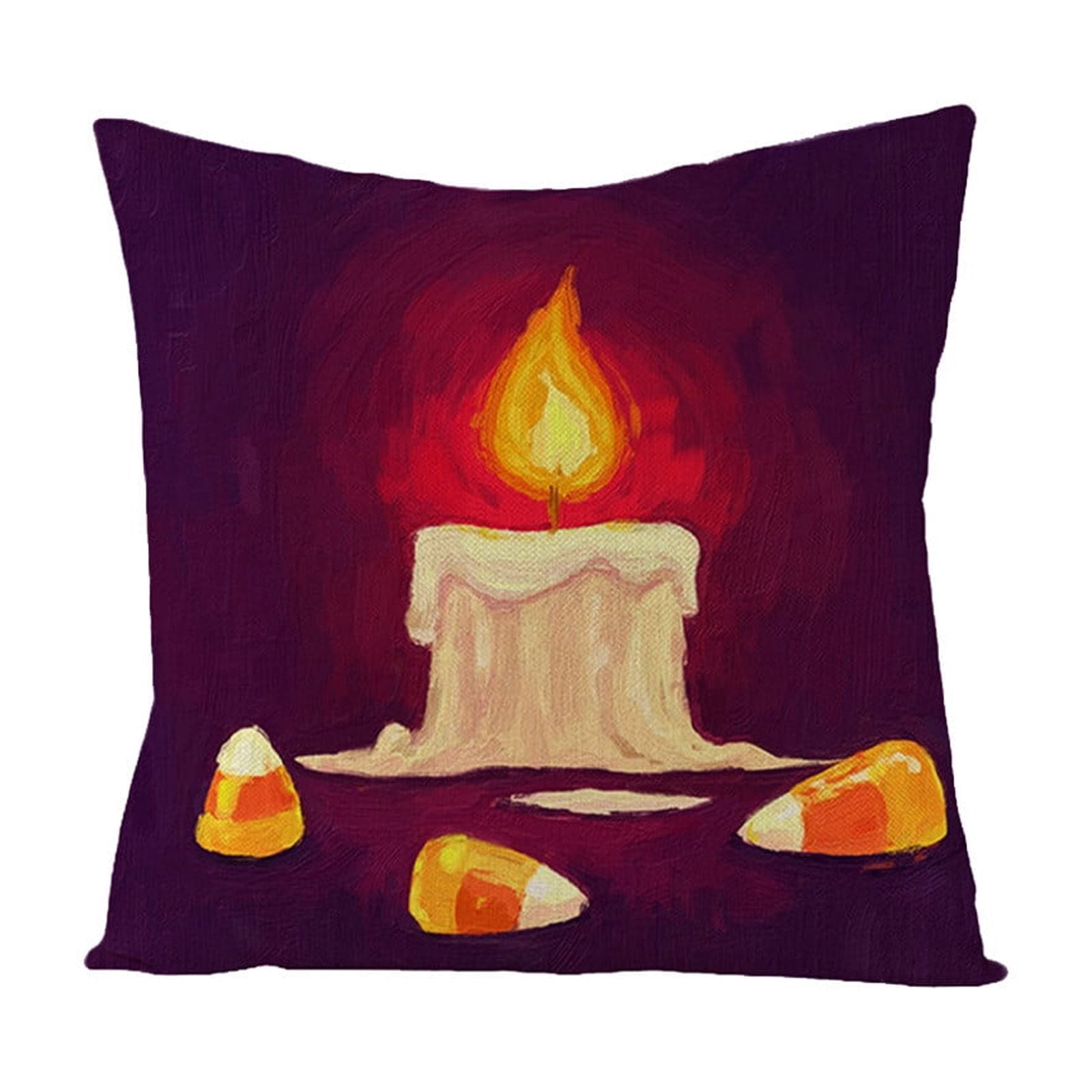 SLYNSHome Clearance Halloween Pillowcase,17.7x17.7Inch Cute Candle ...