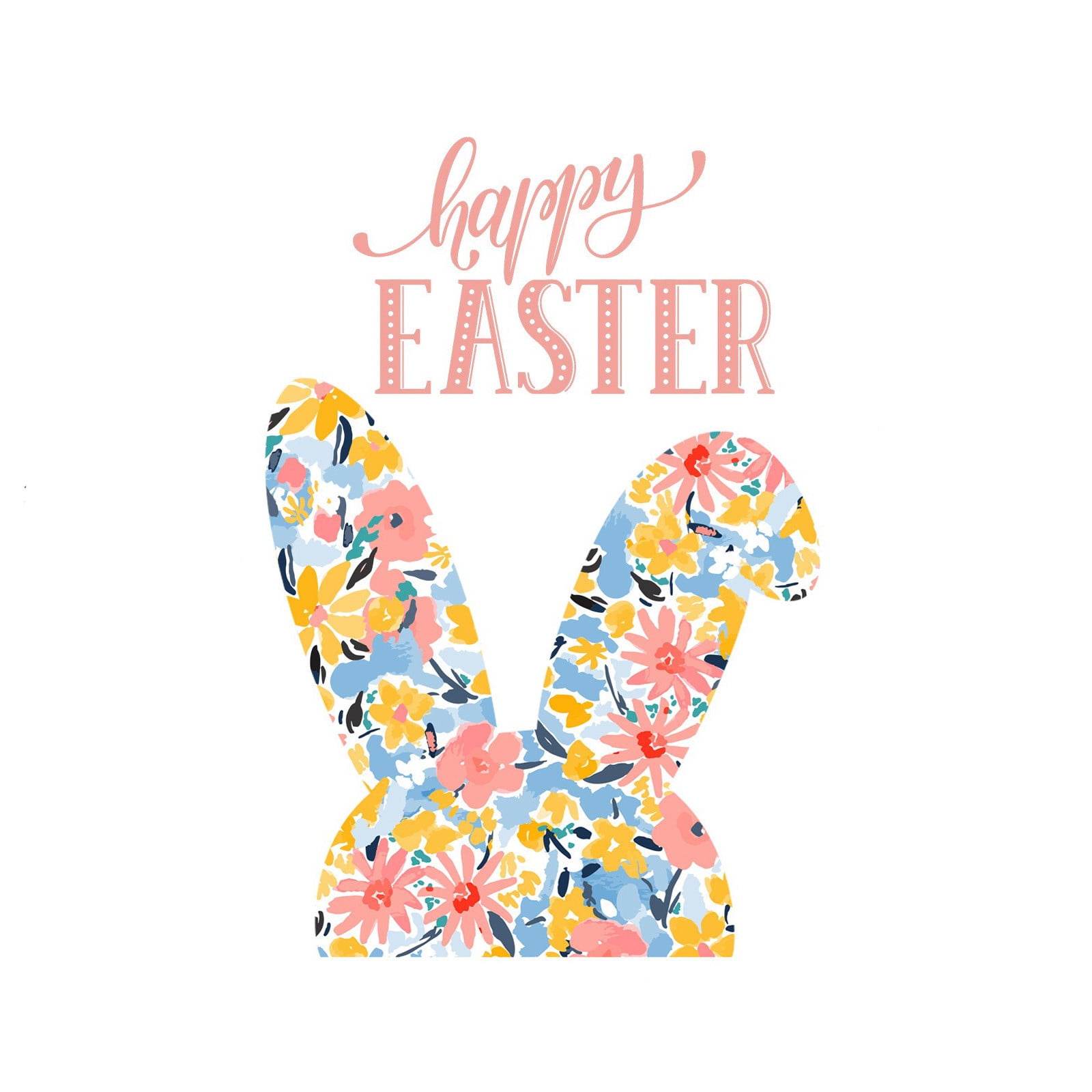 SLYNSHome Clearance Happy Easter Wall Stickers Cute Bunny Wall Decals ...