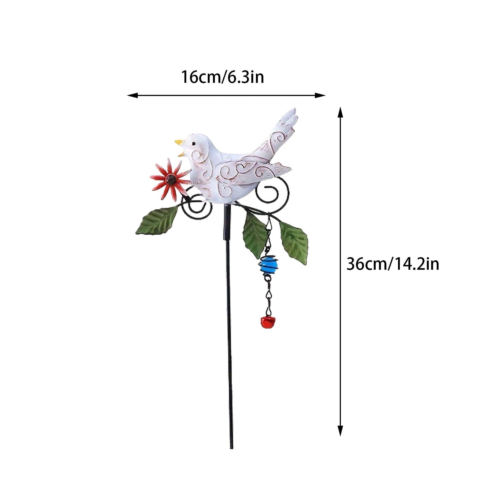 SLYNSHome Hummingbird Stakes Garden Decoration Metal Cute Birds Flowers ...