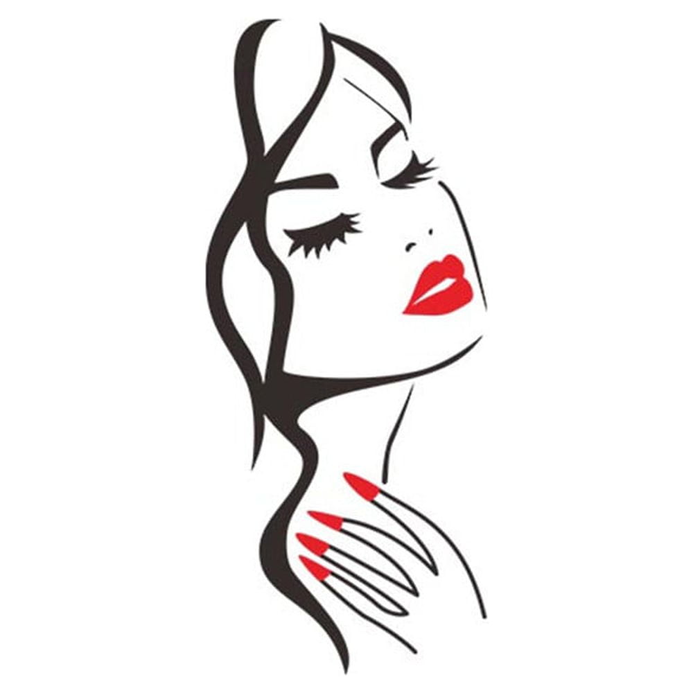 SLYNSHome Clearance Lady Face Wall Decals Peel and Stick Set,Fashion ...