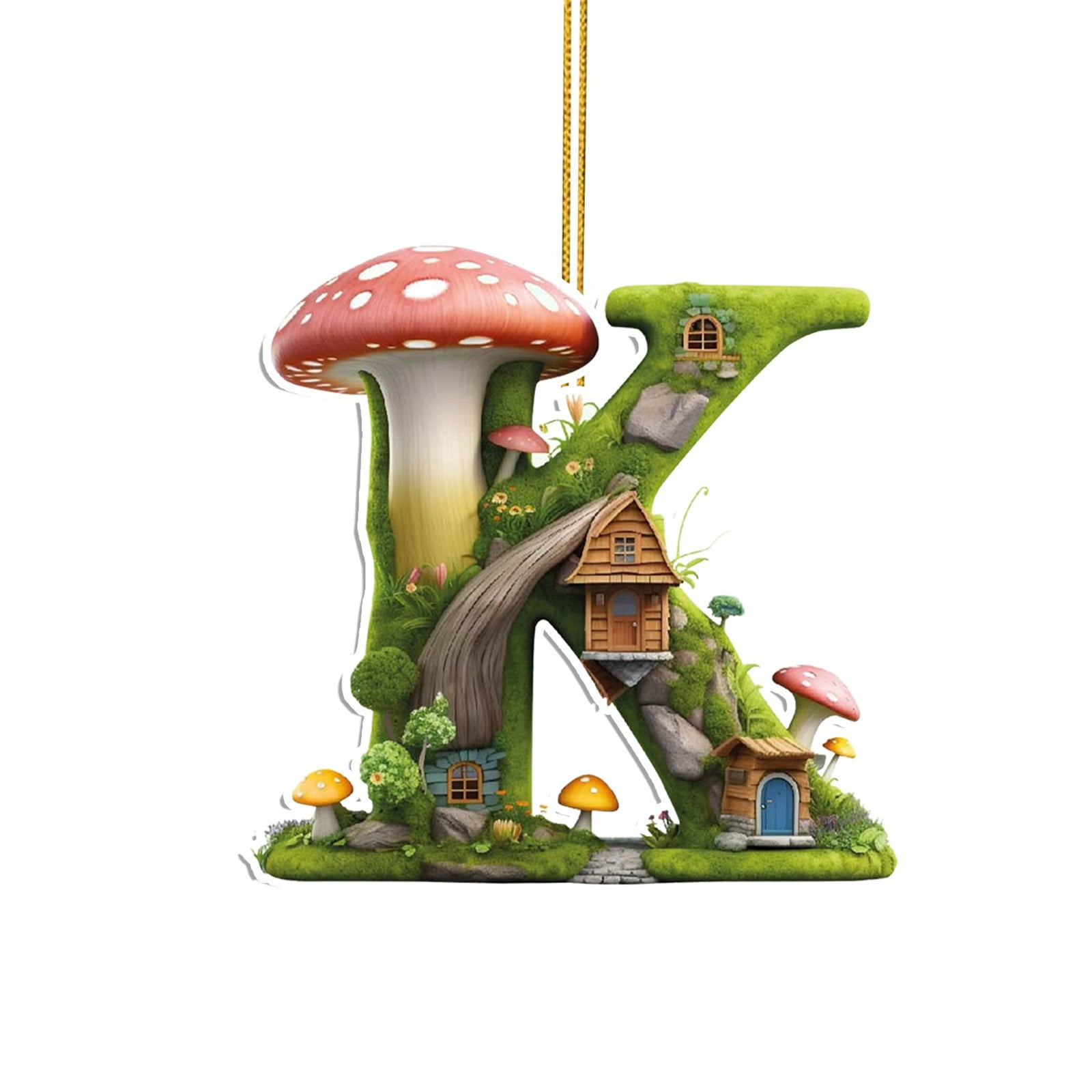 SLYNSHome Letters Decoration,Hanging Letters Statues Sign with Mushroom ...