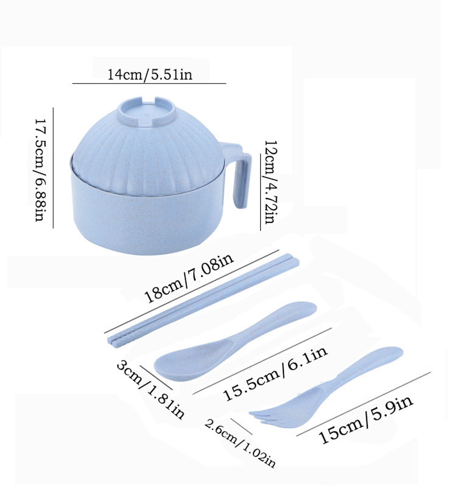 SLYNSHome Microwave Ramen Bowl,Wheat Straw Instant Noodles Bowl with ...