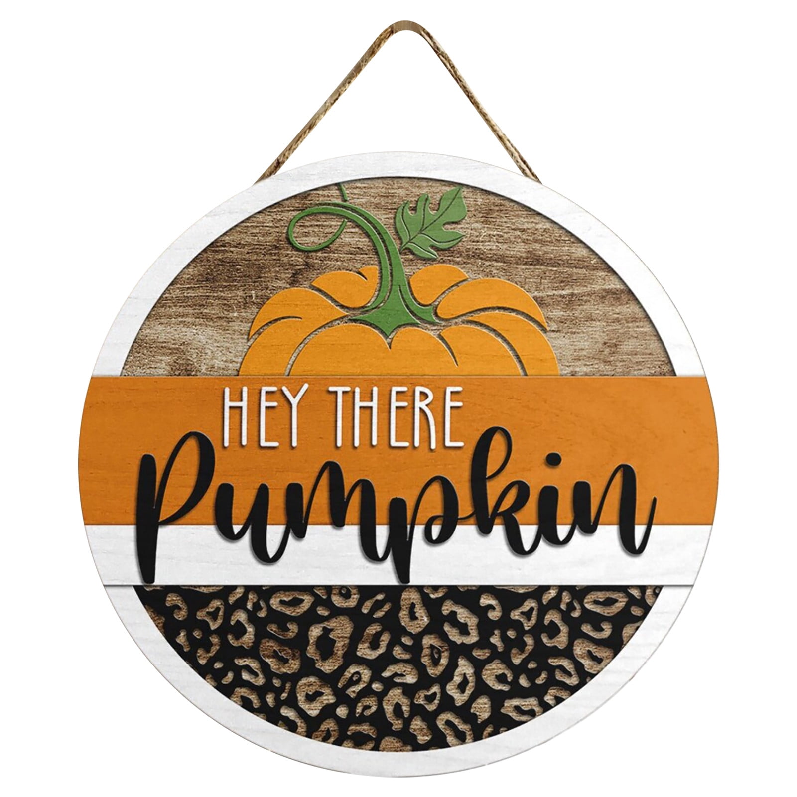 SLYNSHome Pumpkin Welcome Plaque for Front Door Decor,Wooden Hanging ...