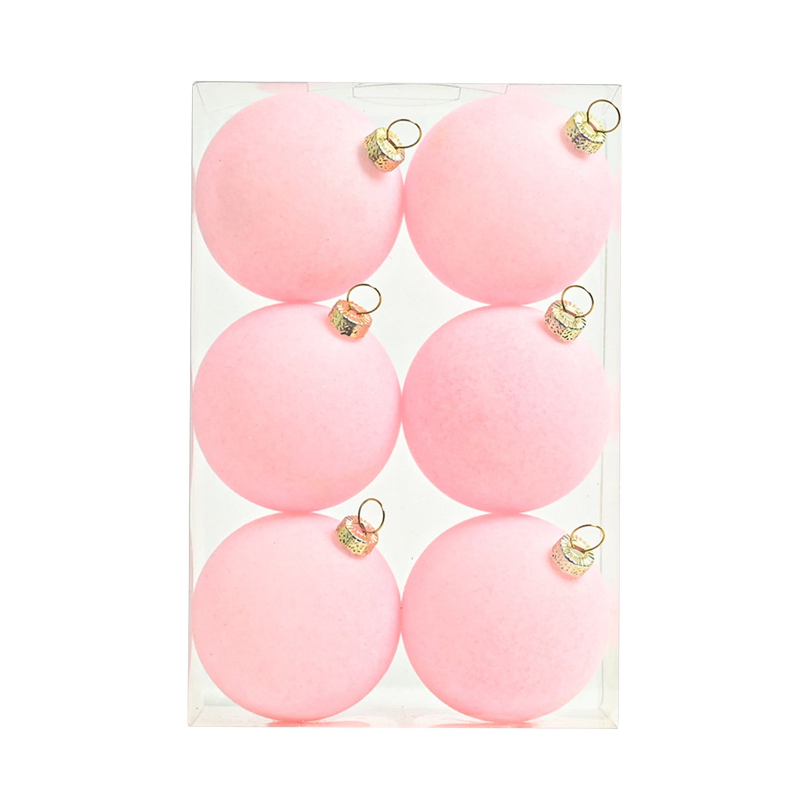 SLYNSHome - Set of 6 Pcs - Christmas Velvet Balls Ornaments Set ...