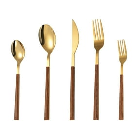 Efavormart 24 Pack | 7" Gold Modern Hollow Handle Design Plastic ...