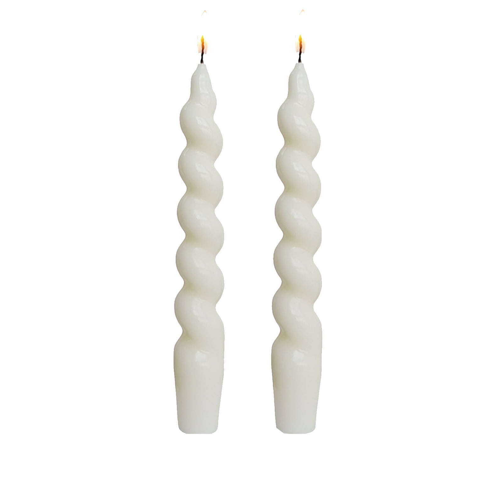 SLYNSHome Spiral Candlesticks for Decoration,Tobacco-free Taper Candle ...