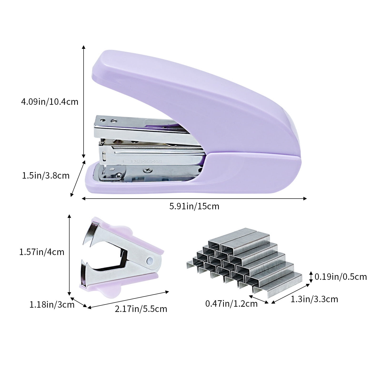 SLYNSHome Staplers Set for Office Desk Handheld Stapler with with 1 Box ...