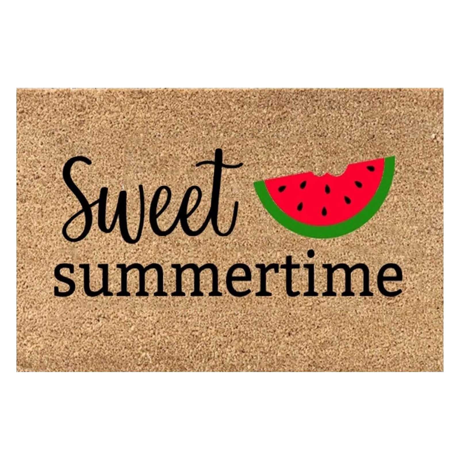 SLYNSHome Summer Welcome Door Mat Spring Entryway Mats Washable Floor ...