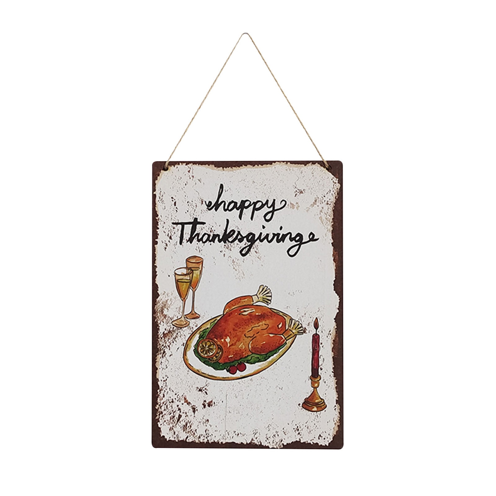 SLYNSHome Thanksgiving Fall Welcome Sign for Front Door,7.8x11.8Inch ...