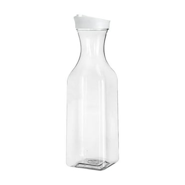 Umien Reusable 50 oz Clear Plastic Carafe with Sealed Flip Top Lid ...