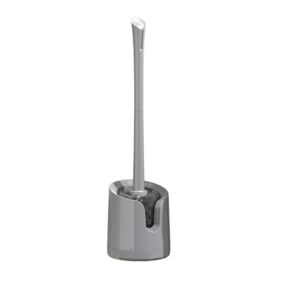 SLYNSHome Compact Toilet Brush & Holder,Gray Space Saving Toilet Brush ...