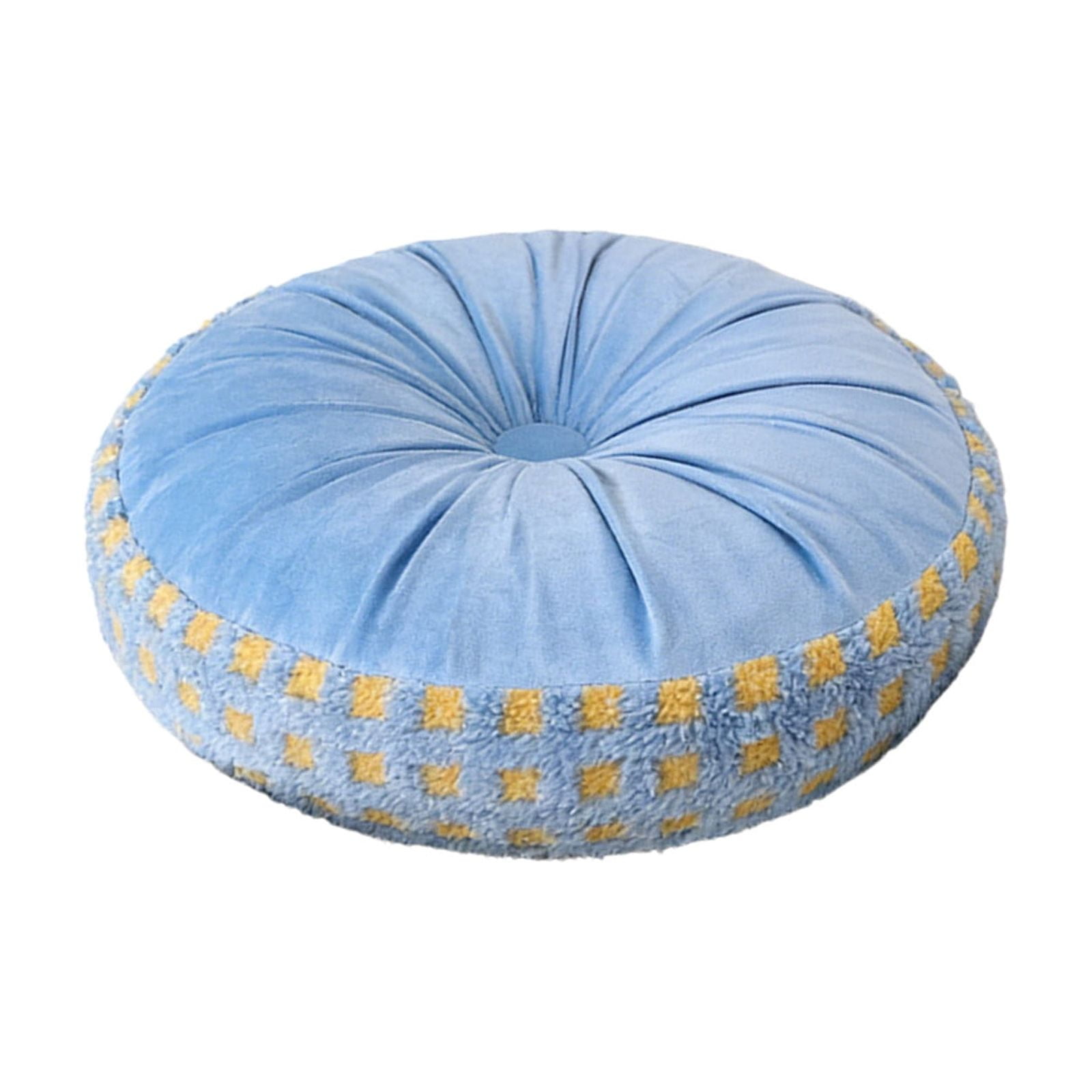 SLYNSHome Decorative Throw Pillows Round Pleated Seating Floor Pillows ...