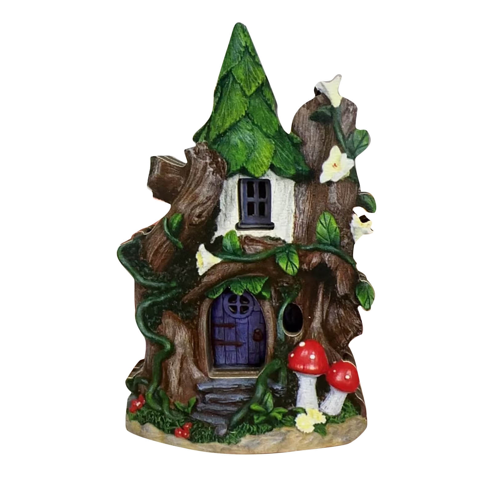 JoyMoreHome Fairy Garden House 鈥?Fairy House for Outside 鈥搘ith Door ...
