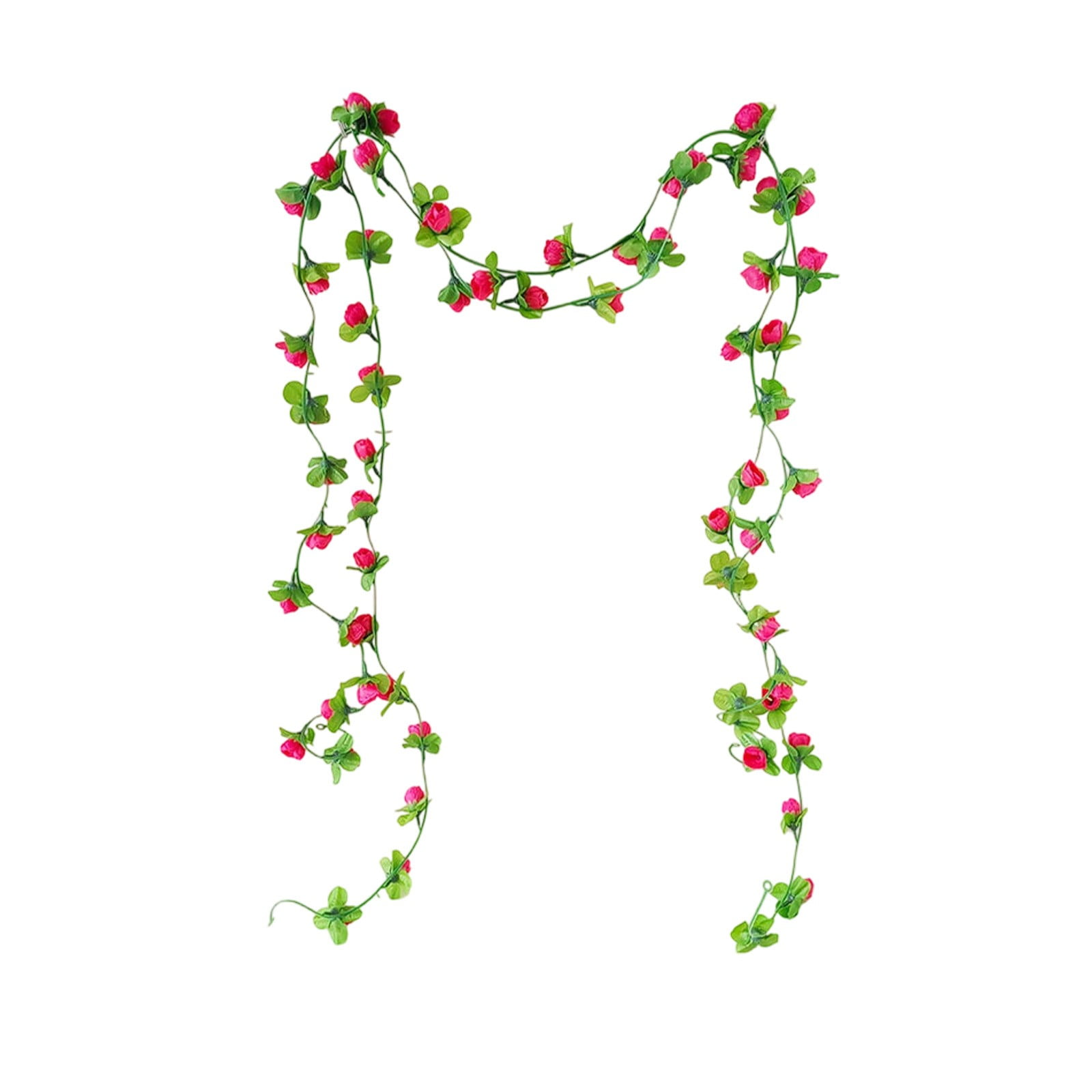 SLYNSHome Fake Rose Garland Spring Decoration,Hot Pink Artificial Vines ...