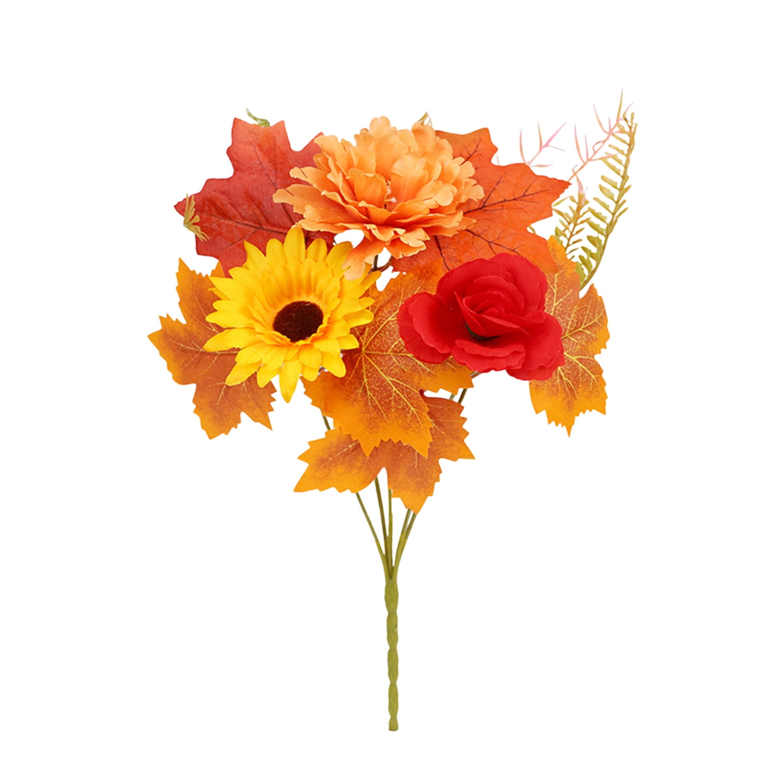 SLYNSHome Fall Fake Flower Branches,Fake Autumn Leaves Bunches for ...