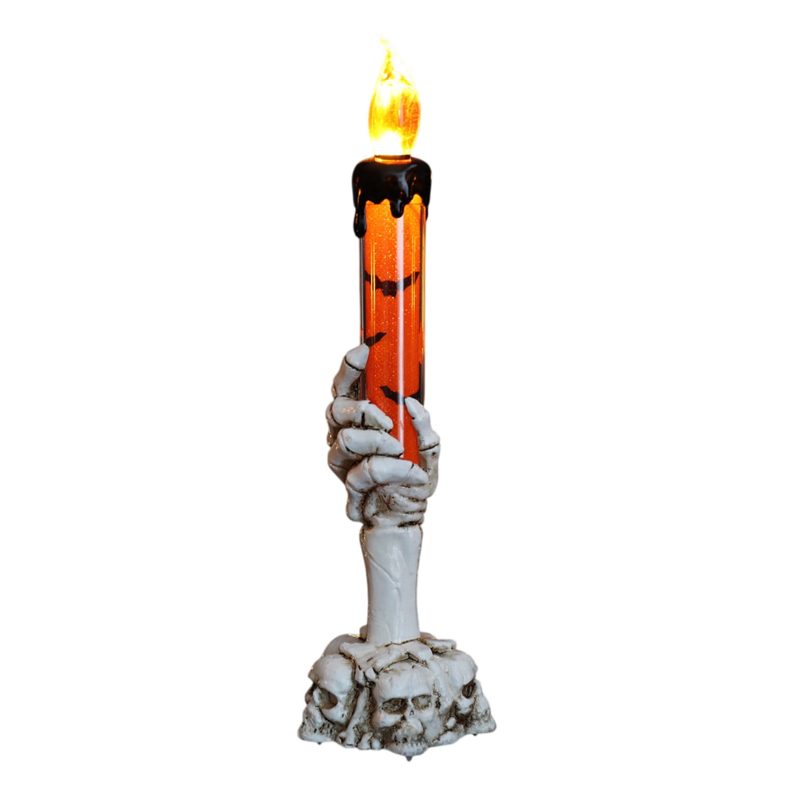 SLYNSHome Halloween Flameless Taper Candle Lights,Skeleton Hand Candle ...