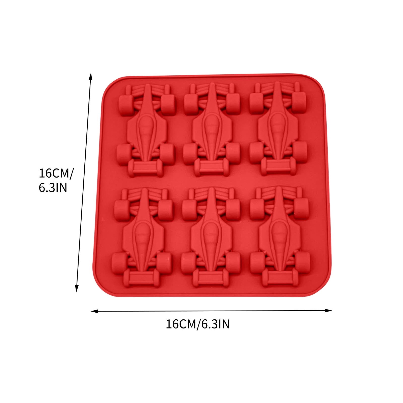 SLYNSHome Ice Cube Mold Racing Car Shaped Flexible Silicone Tray Easy ...