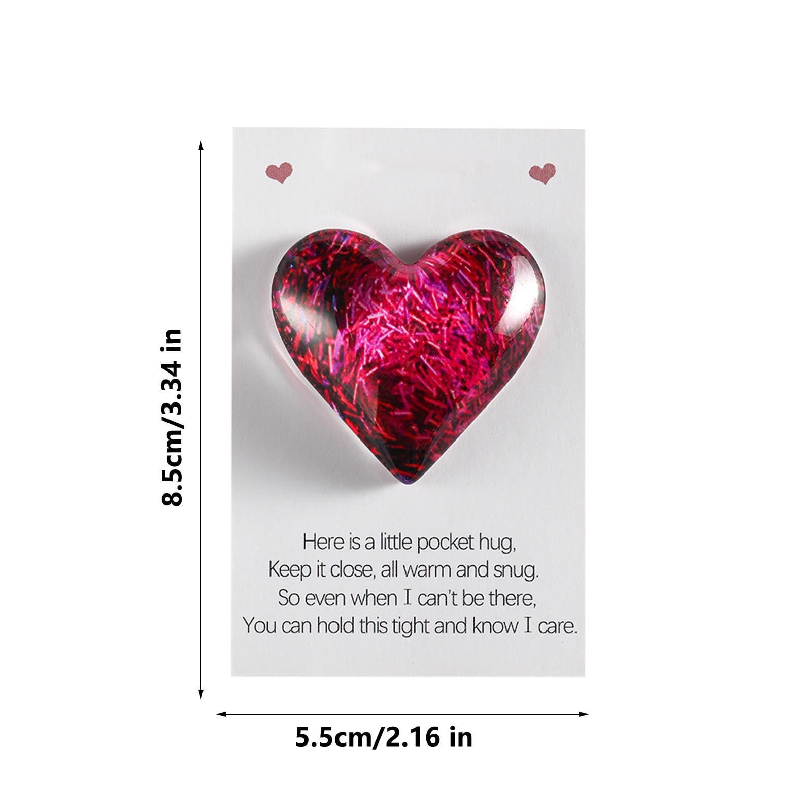 SLYNSHome Pocket Hug Cards Valentine's Day Gift with Heart Shape ...