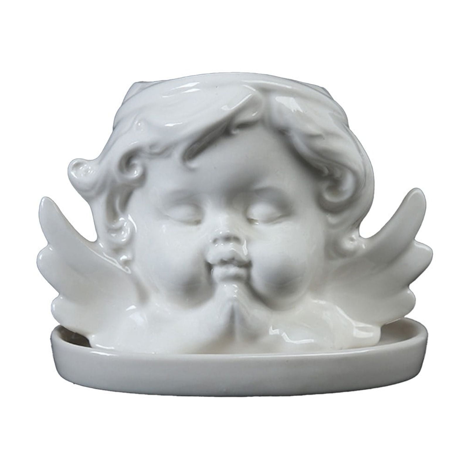 SLYNSHome Succulent Flower Pot Cute Figure Angel Planter White Ceramic ...
