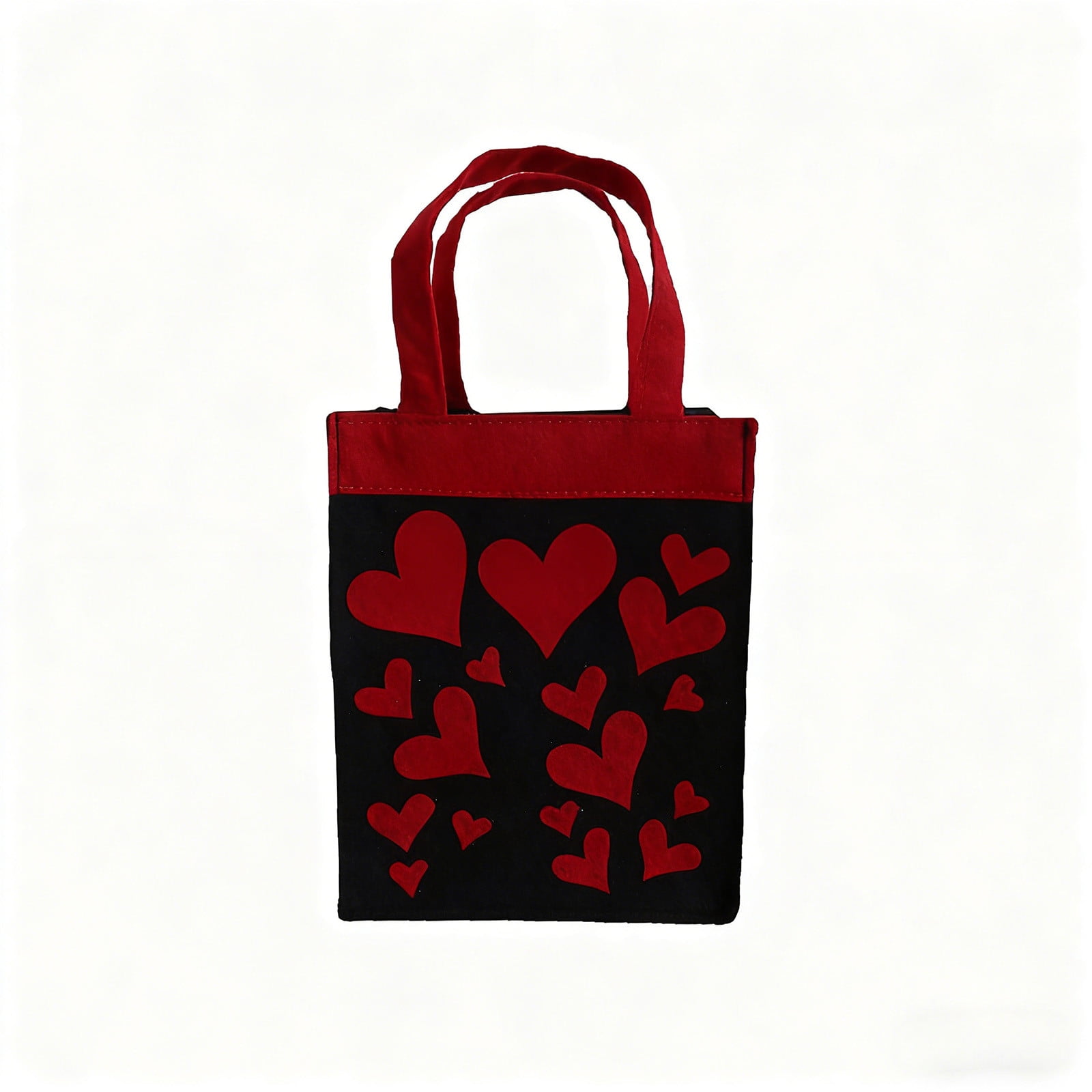 SLYNSHome Valentine Gift Bags Red Heart Tote Bag Reusable Handbag Treat ...