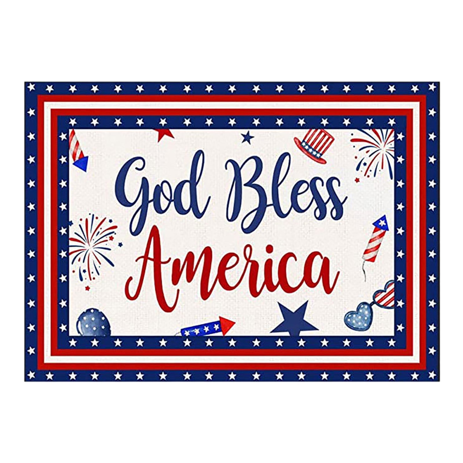 SLYNSHome Veterans Day Placemats Decorations,4th of July America Flag ...