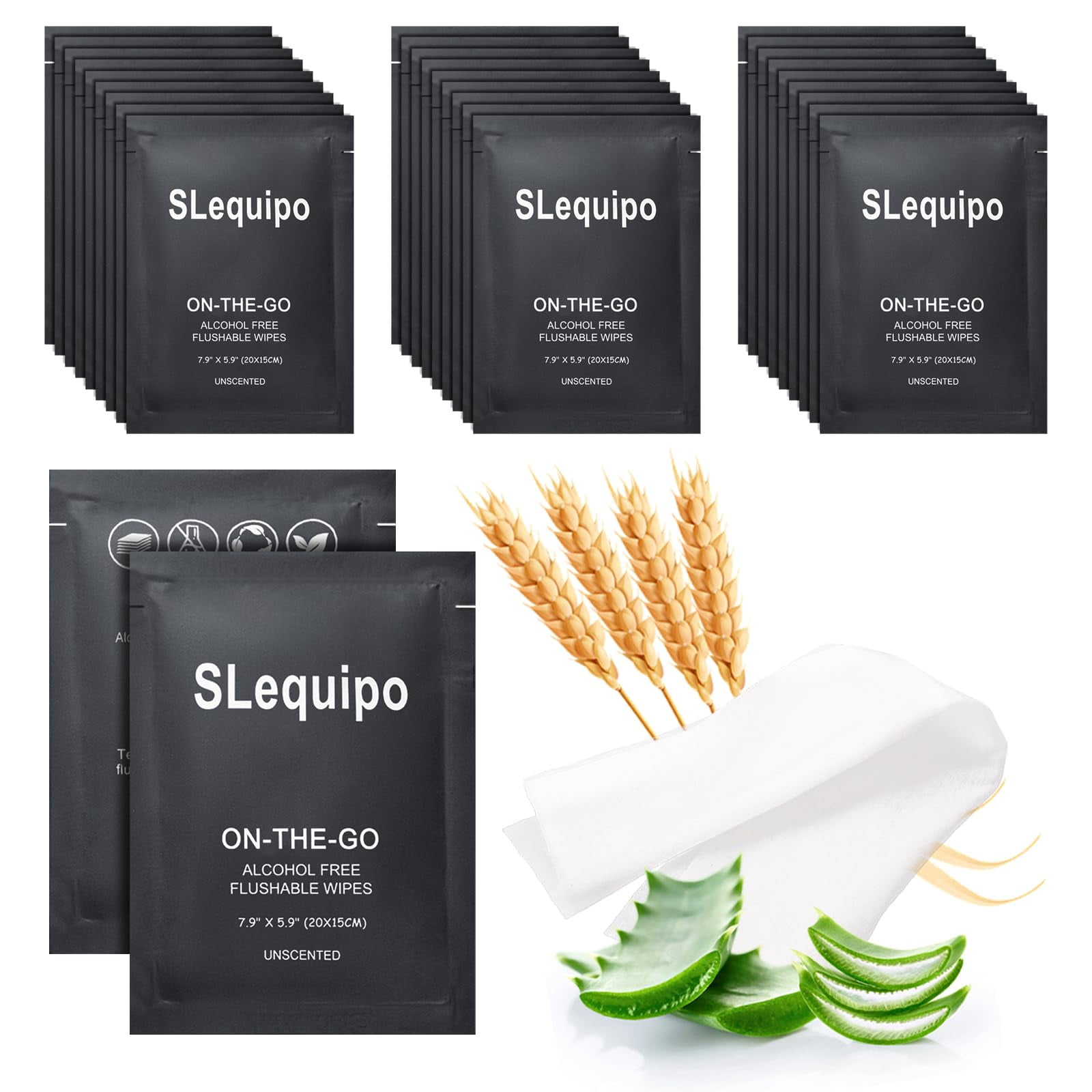 SLequipo 500 Pcs Wet Wipes Flushable Wet Wipes Individually Wrapped ...