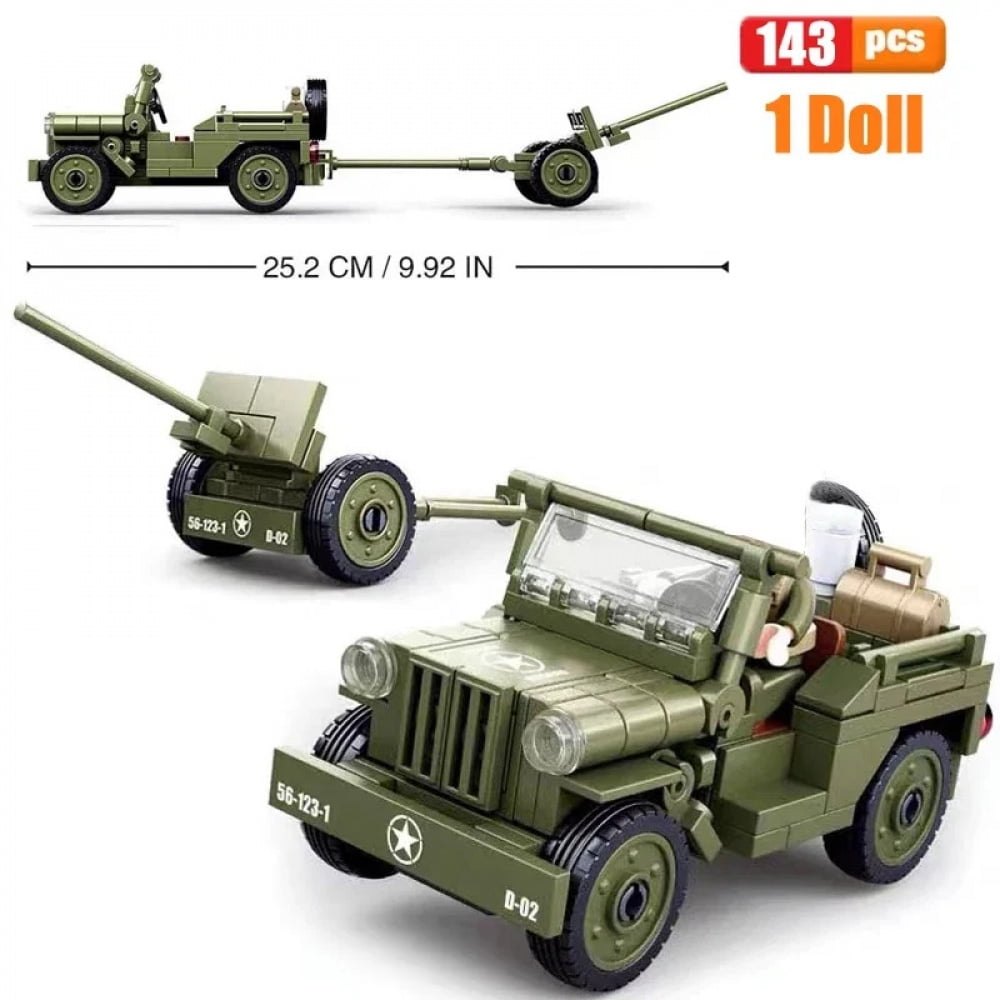 SLuban MOC WW2 Series Normandy Landing P-51 Mustang Fighte Building ...