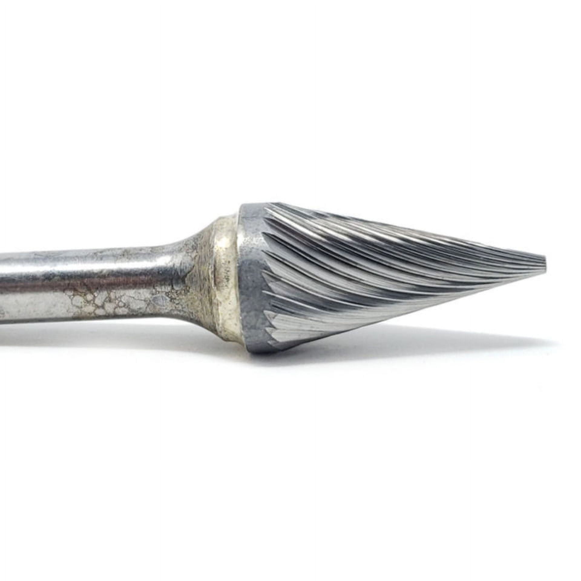 SM-5 Single Cut Cone Pointed End 1/2" x 7/8" Carbide Burr Bur Tool Die ...