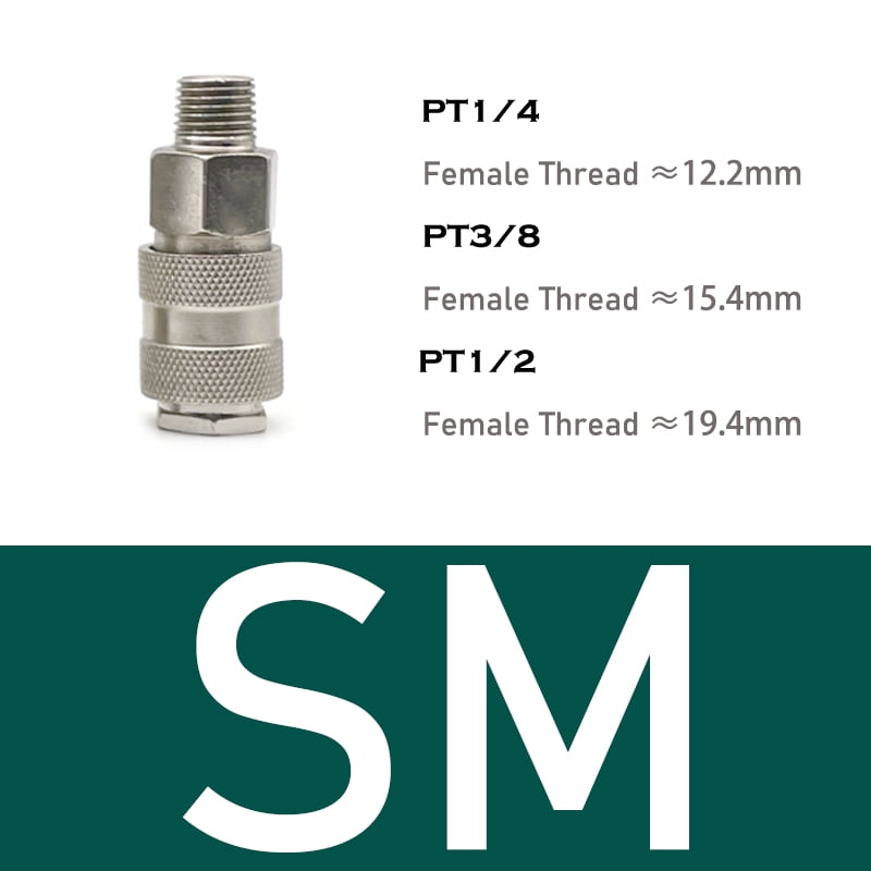 SM EU-8mm-EU Standard European Type Pneumatic Fitting, Quick Coupling ...