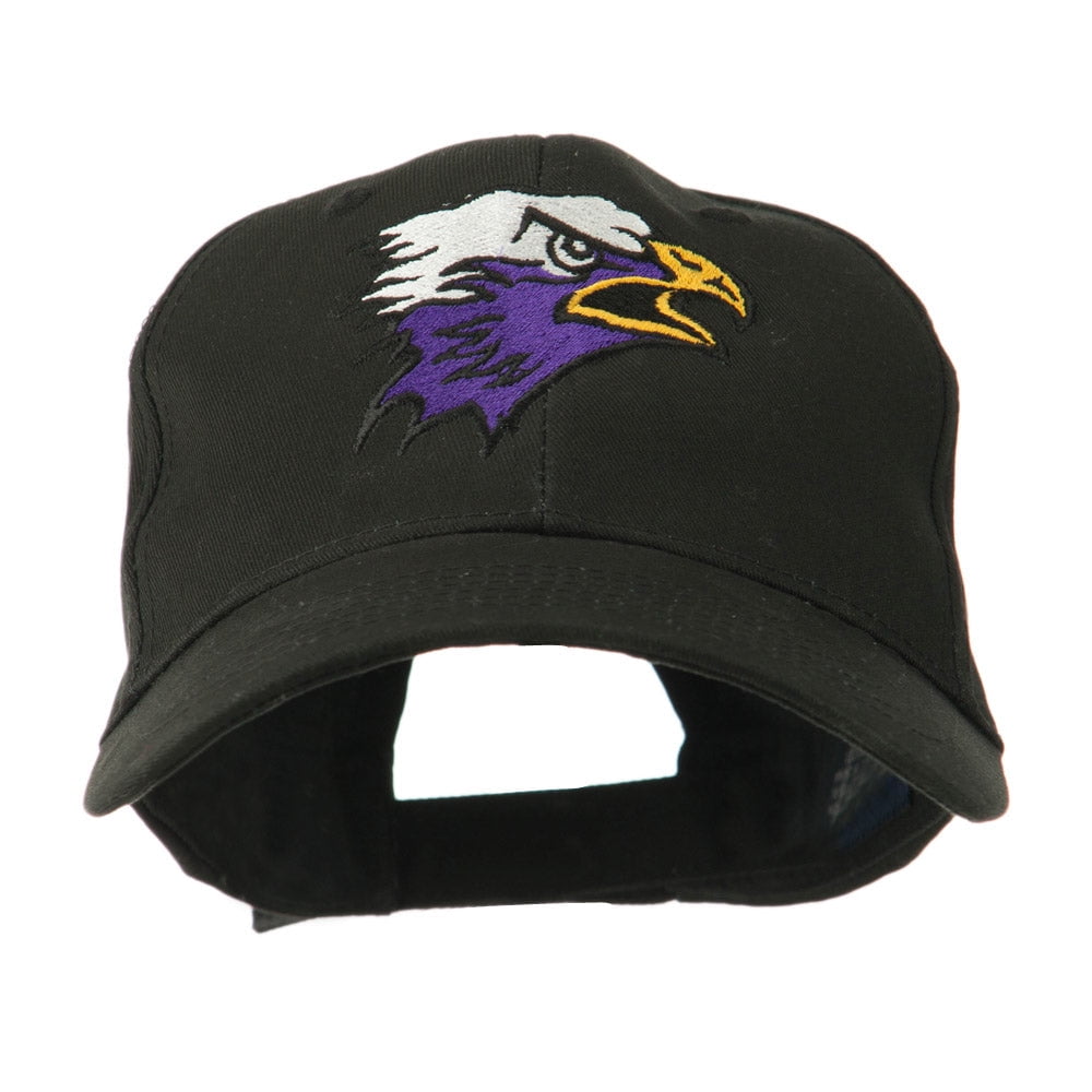 SM Eagle Head Mascot Embroidered Cap - Black OSFM - Walmart.com
