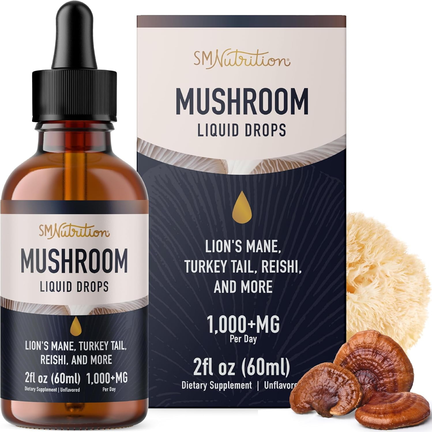 Smoky Mountain Naturals, Mushroom Complex Liquid Drops, Lions Mane ...