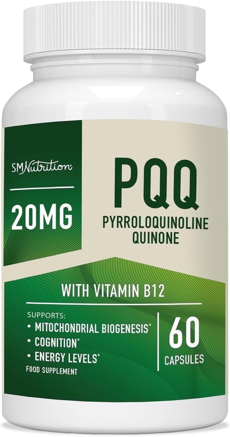 PQQ Supplement 20mg for Mitochondrial Biogenesis & Energy Support | Ultra PQQ Formula with CoQ10 ...
