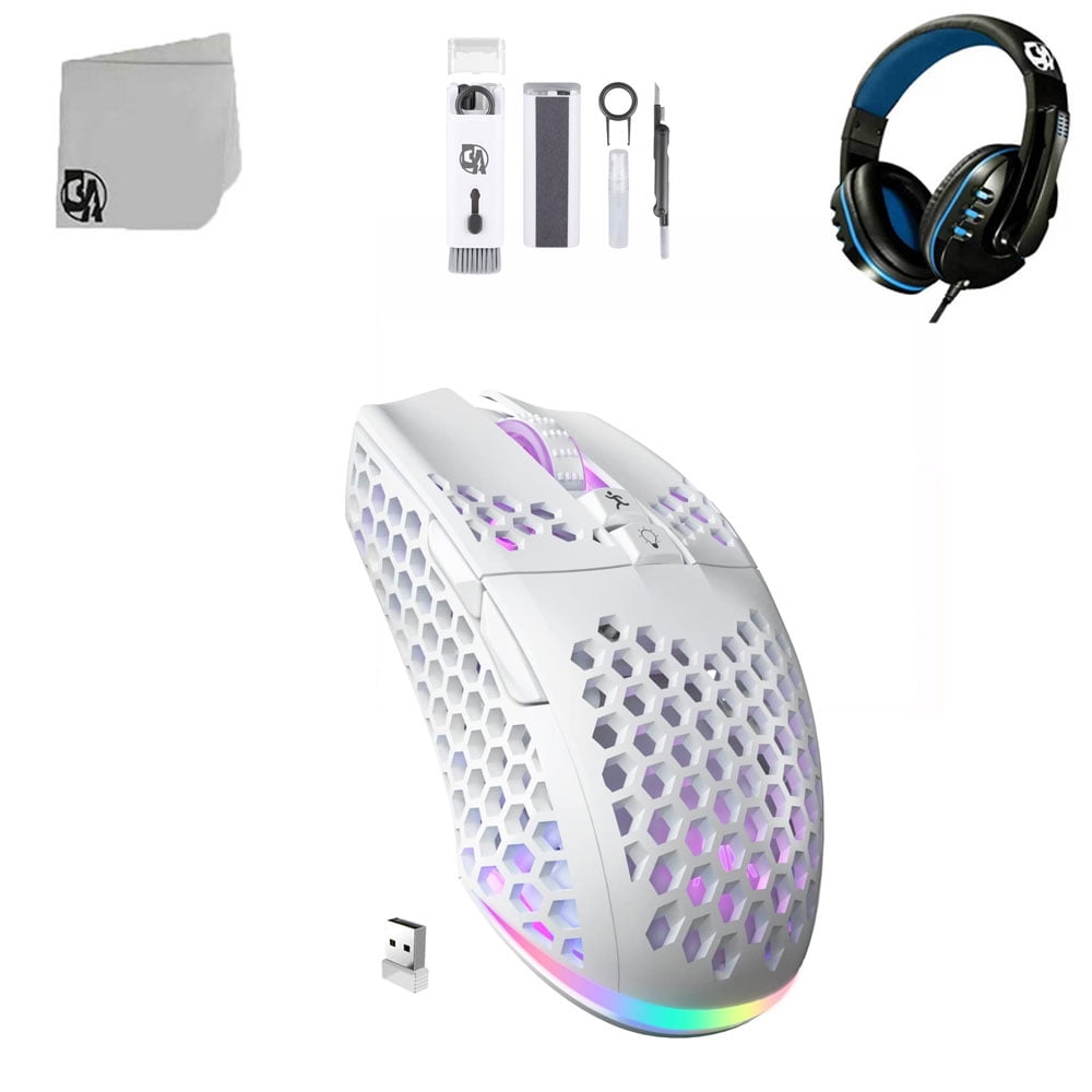 SM600 White Wireless Gaming Mouse,8000 DPI Tri-Modes BT5.1/Type-C Wired ...