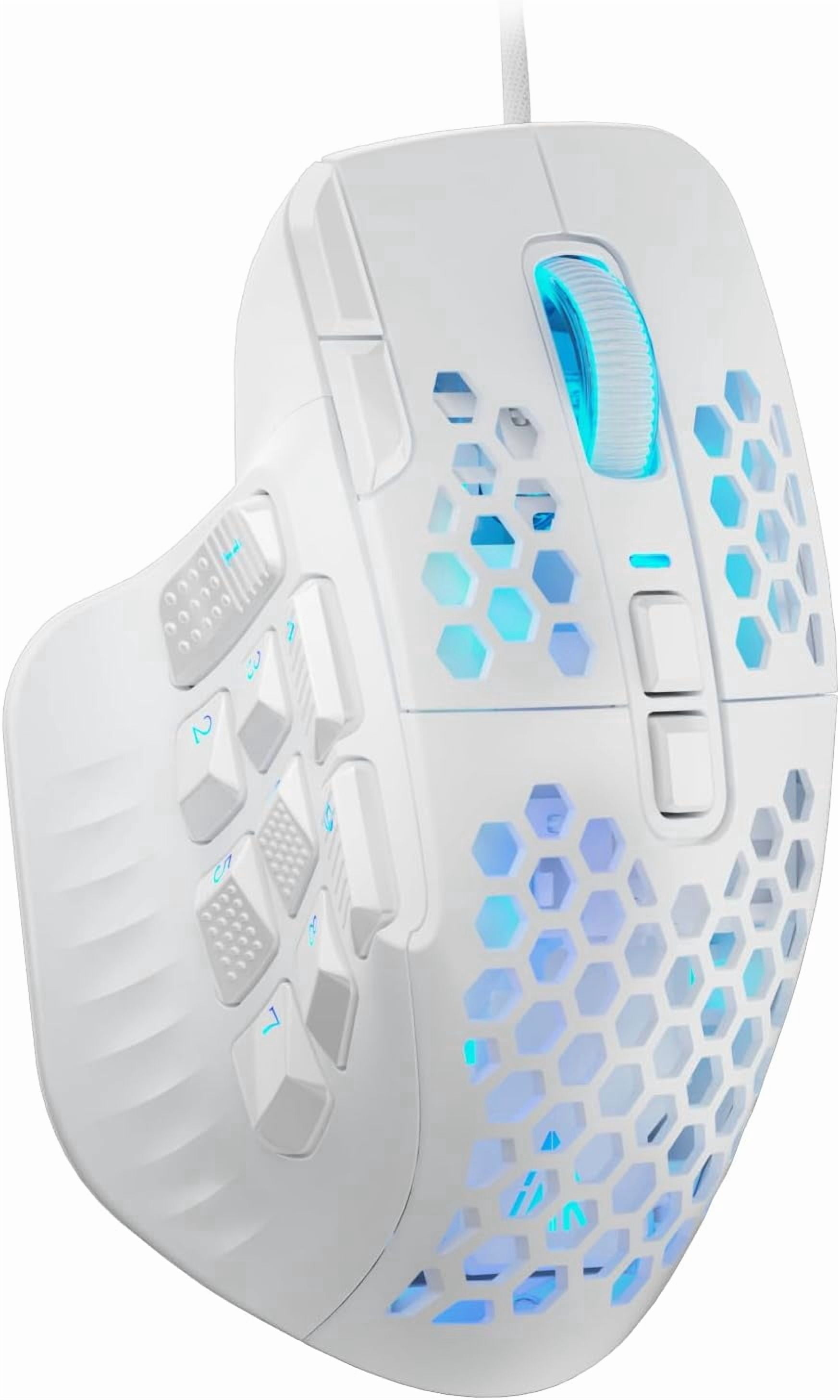 SM809 Gaming for MMO,24000 DPI,16 Programmable, PC Gaming Mice,White ...