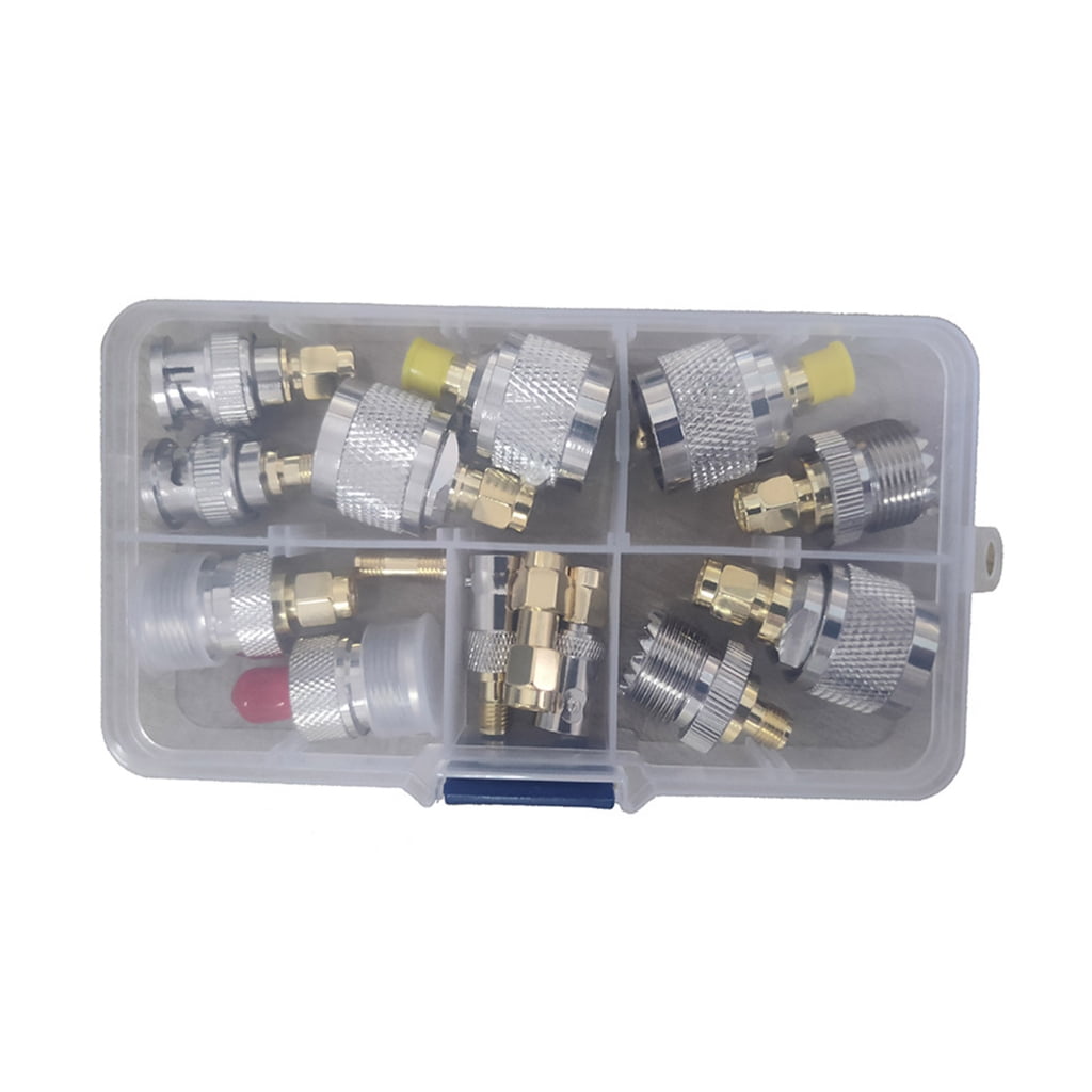 SMA Connector 14PCS RF Adapter to BNC UHF N Type Coax Coupling Nut ...