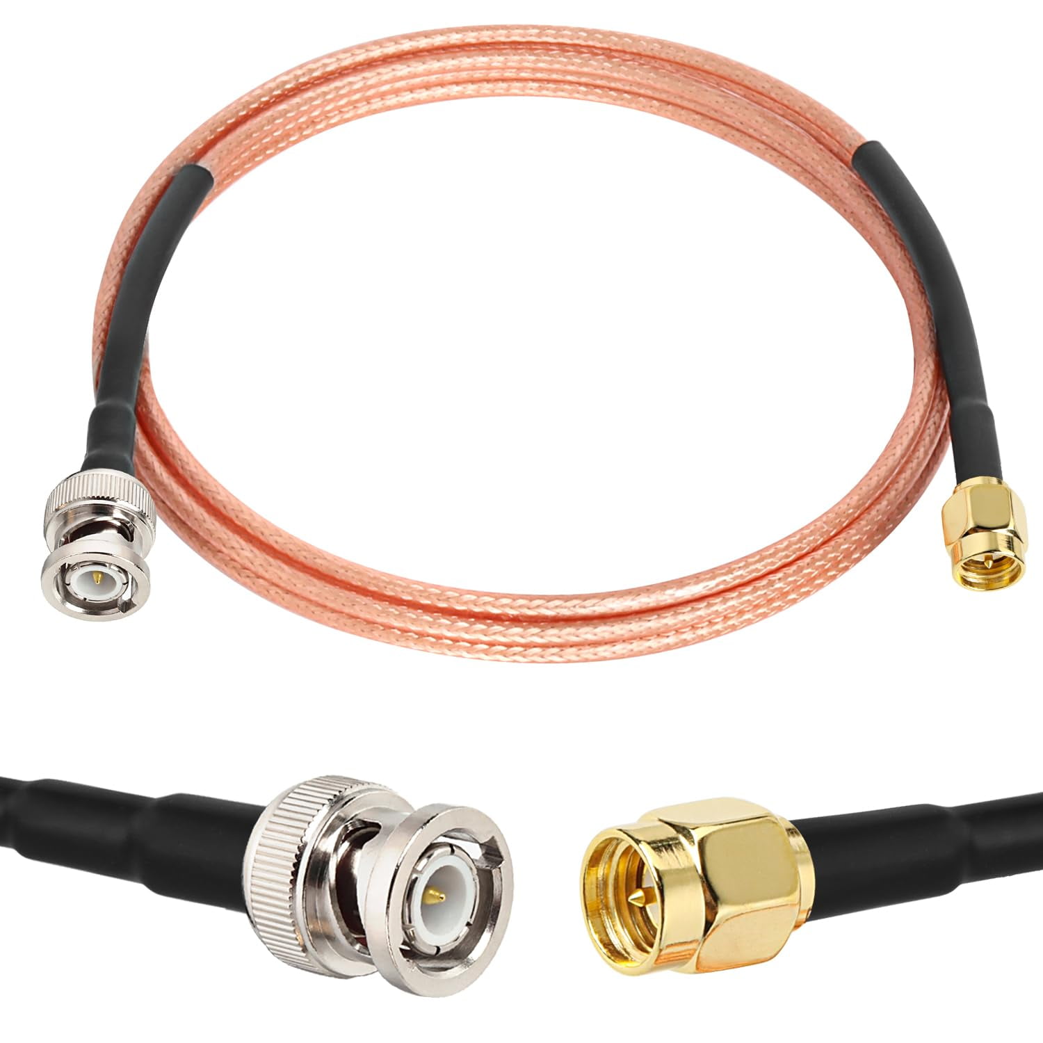 SMA Male to BNC Male Cable 6ft,SMA to BNC Cable RG316 SMA BNC Adapter Cable for RF Applications ...