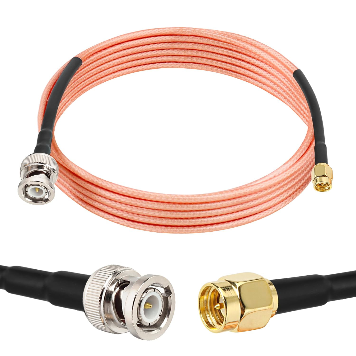 SMA Male to BNC Male Cable 8ft,SMA to BNC Cable RG316 SMA BNC Adapter Cable for RF Applications ...