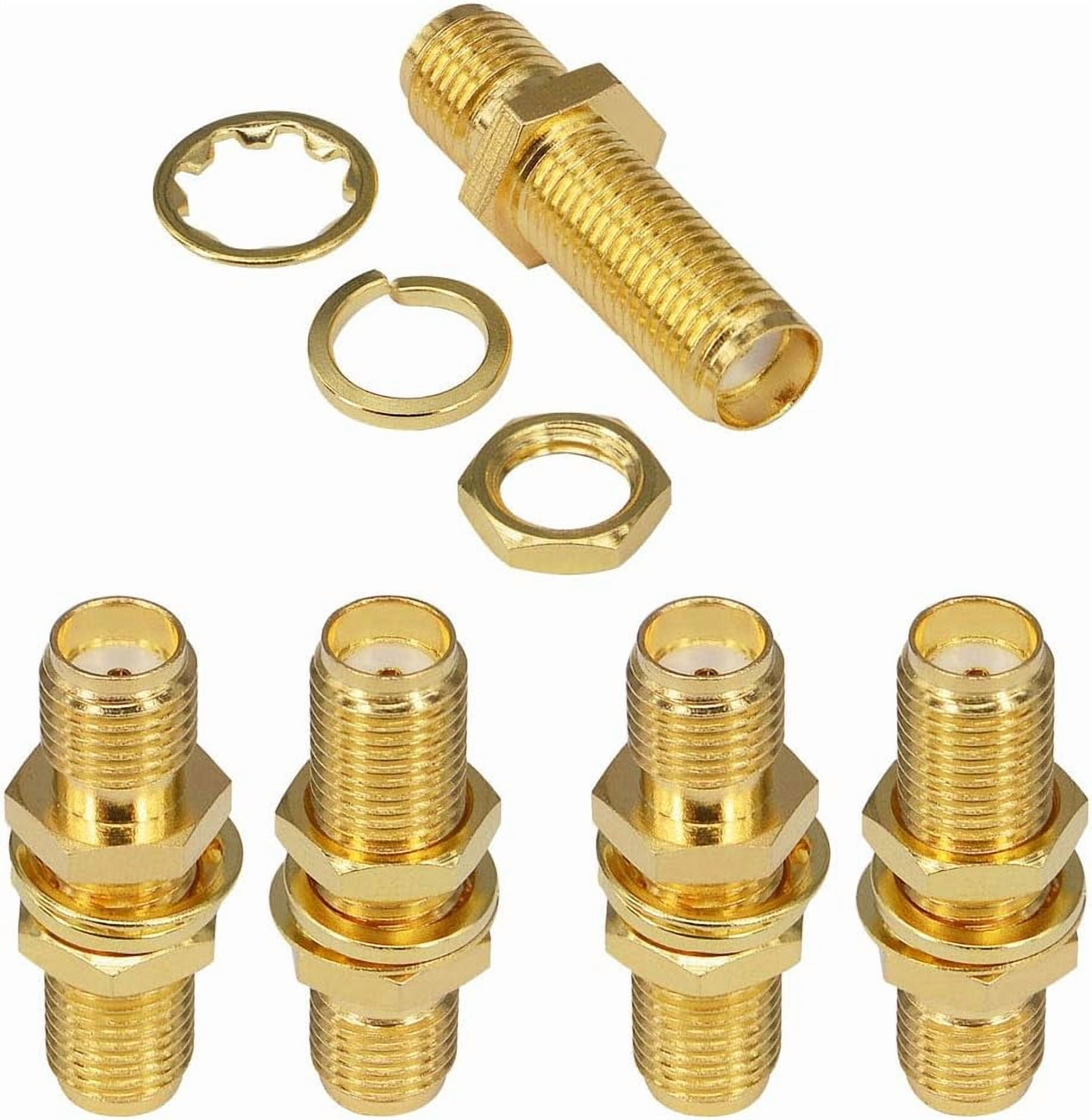 SMA Socket Connector Panel Chassis Mount SMA Female to Female Bulkhead ...
