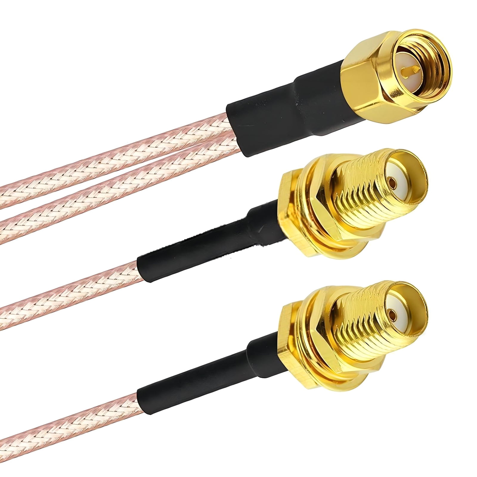 SMA Splitters Cable SMA Female to Double SMA Male Connectors Extension ...