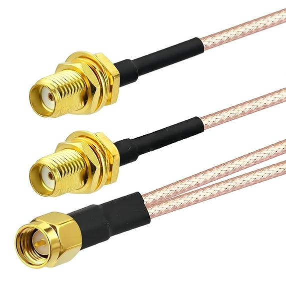 SMA Splitters Cable SMA Female to Double SMA Male Connectors Extension ...