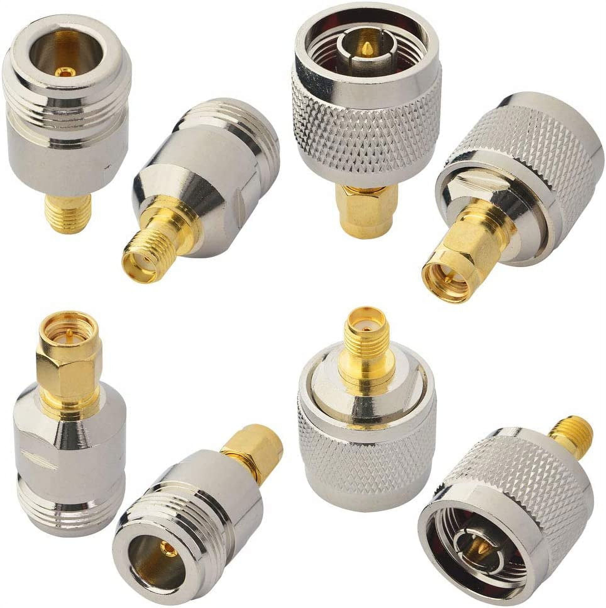 SMA to N Adapter Kit 4 Type 2 Set RF Connectors N Male/Female to SMA ...